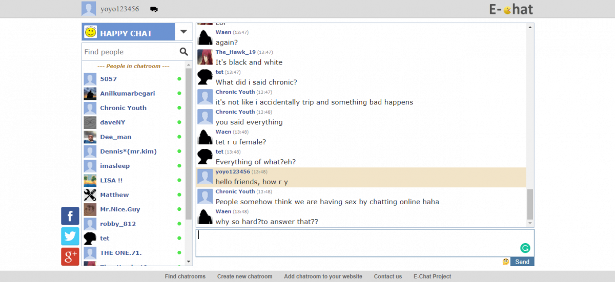 eChat Online - Free EChat Rooms - E-Chat